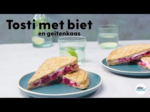 Volkorentosti met biet en geitenkaas - Allerhande