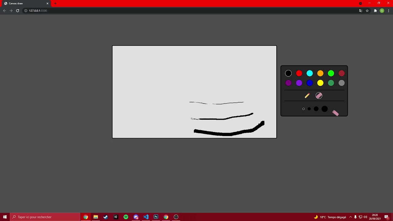 Project Done - Full HTML5/CSS Canvas Paint #2 🎨