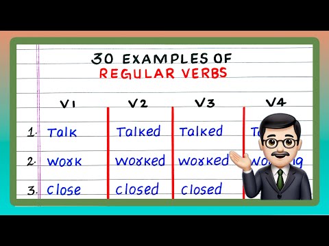 Examples of Regular Verb Forms V1 V2 V3 V4 | 30 Examples of Regular Verb Forms V1 V2 V3 V4