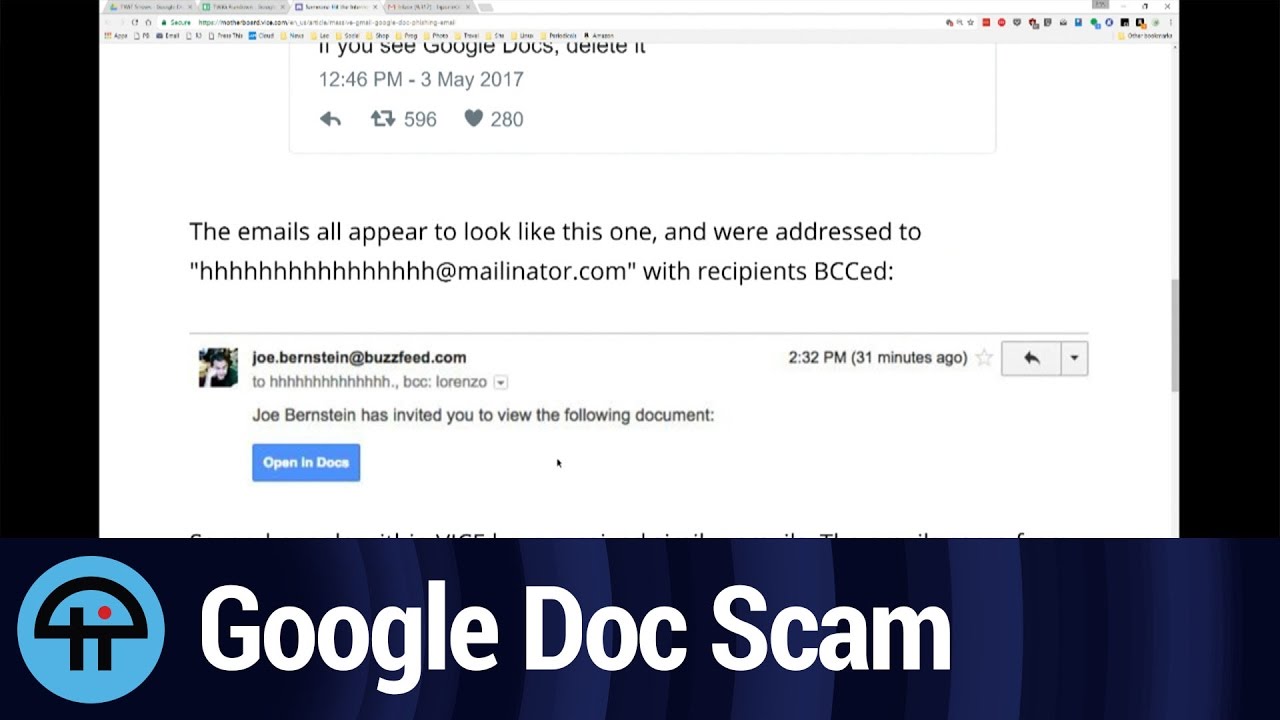 Google Docs Phishing Scam