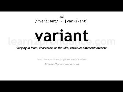variant pronunciation and definition