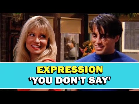Expression 'You Don't Say' Meaning