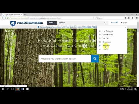 Create an Account - Penn State Extension Website