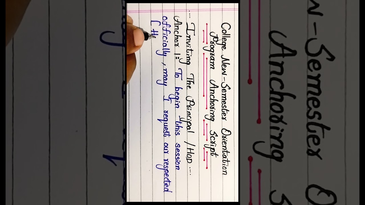 ANCHORING FOR COLLEGE ORIENTATION #AnchoringScript   #CollegeAnchoring  #OrientationDay