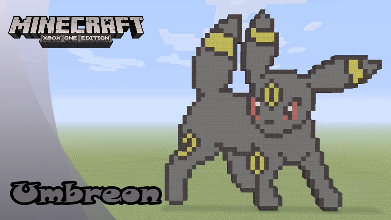 Minecraft: Pixel Art Tutorial and Showcase: Umbreon (Pokemon)