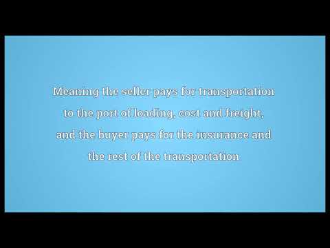 Cost and freight Meaning