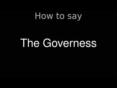 How to Pronounce correctly The Governess (Movie)