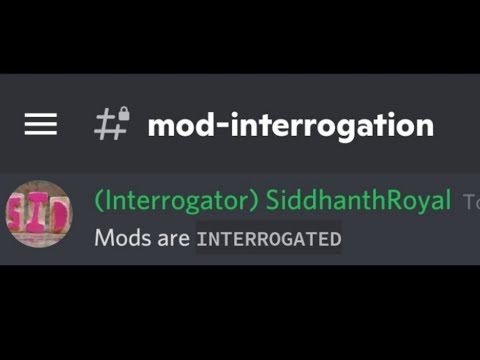 Mod Interrogation of Morning Mini Discord