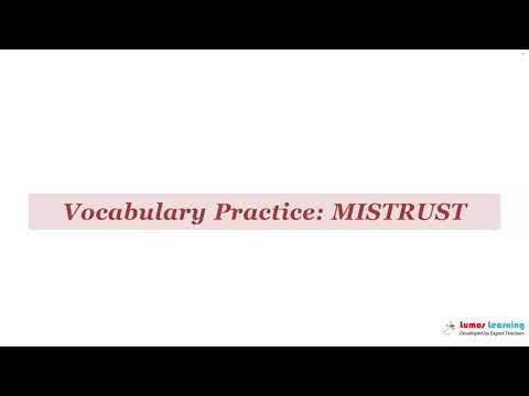 MISTRUST - Definition, pronunciation, grammar, meaning - Practice grade 10 vocabulary