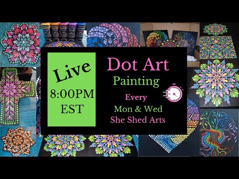 Easy Dot Art Short Reel #3 Join me for LIVE Dot Painting
