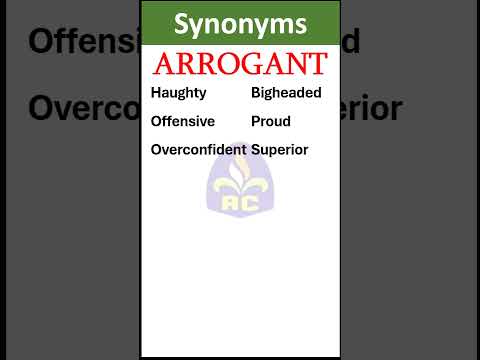 Synonyms 38 Arrogant