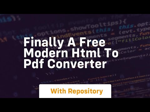 Finally a free modern html to pdf converter
