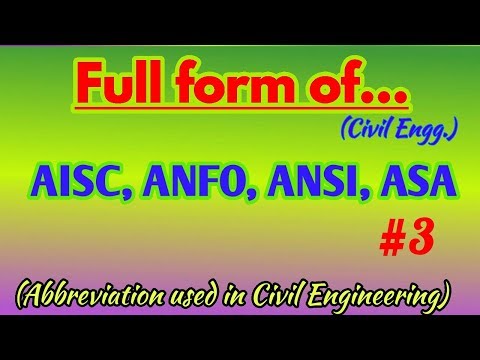 What is full form of AISC, ANFO, ANSI, ASA