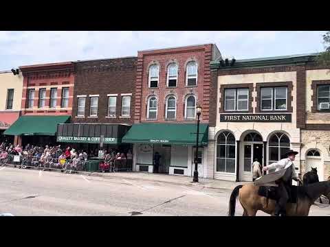 The Jesse James gang bank robbery reenactment in Northfield, MN.