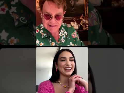 DUA LIPA instagram live with ELTON JOHN | dua lipa instagram live | dua lipa live instagram