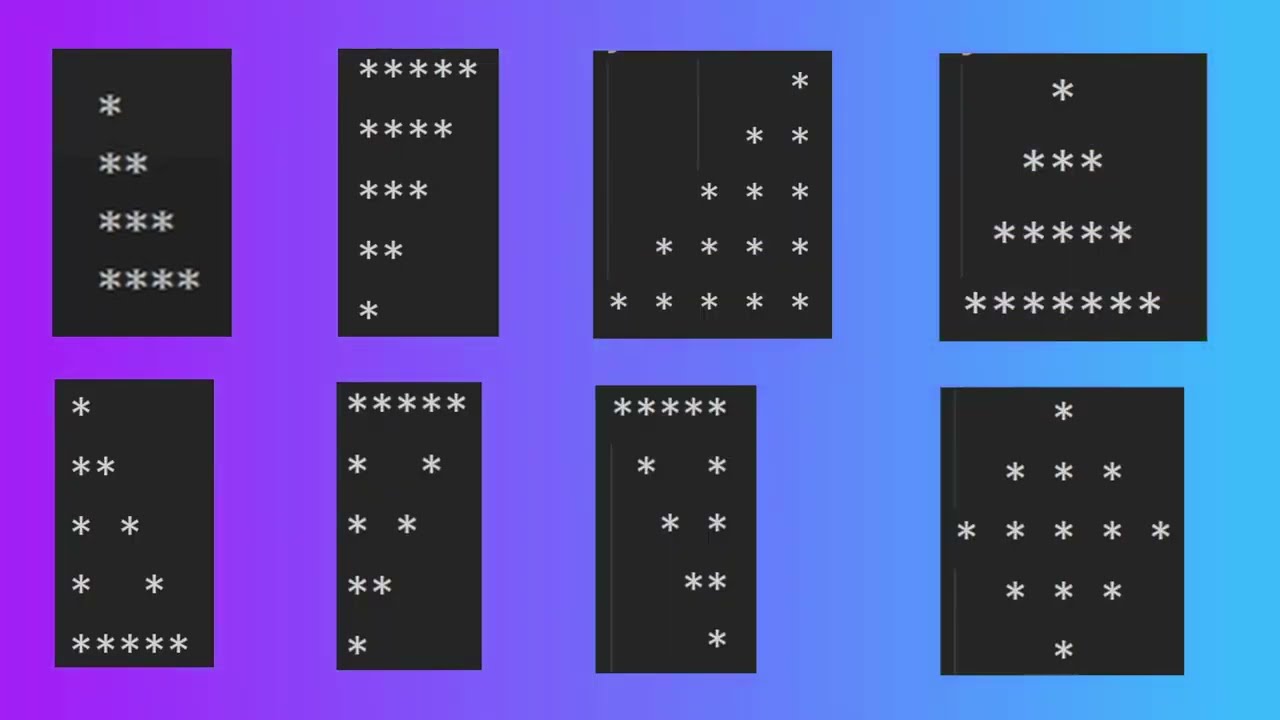 Patterns 1-8 | Python | Keys