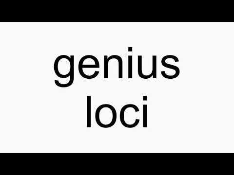 How to pronounce genius loci
