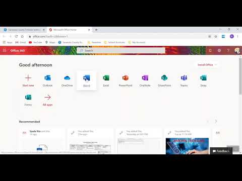 Open Blank Word Document from Office 365