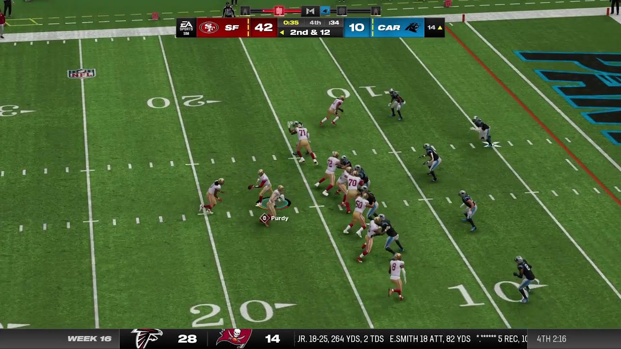 Madden 24 2028 Week 16 San Francisco 49ers @ Carolina Panthers