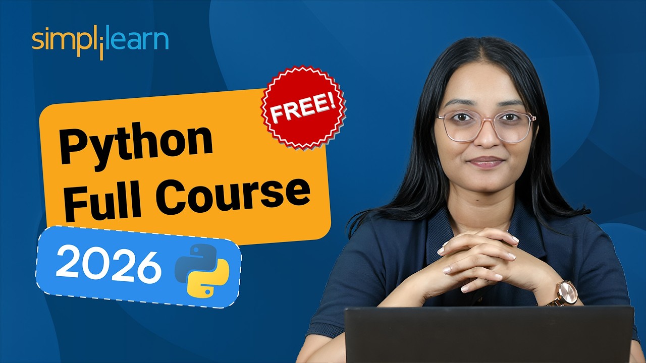 Python Full Course 2026 [FREE] | Python Tutorial For Beginners | Python Programming | Simplilearn