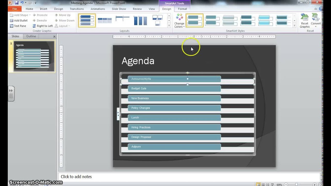 PowerPoint Project 7 2 Meeting Agenda Instructional Video