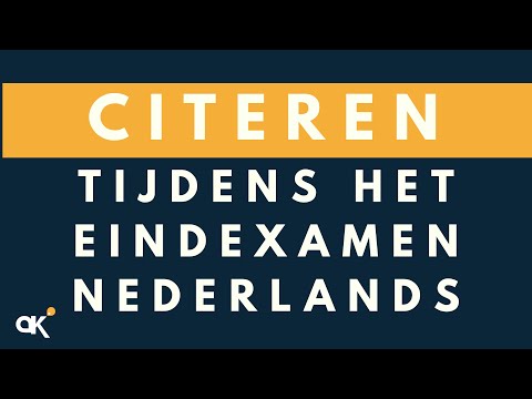 Citeren tijdens het eindexamen Nederlands