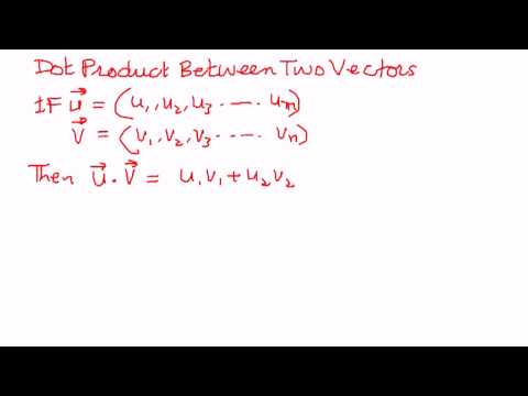 Dot Product Between Two Vectors