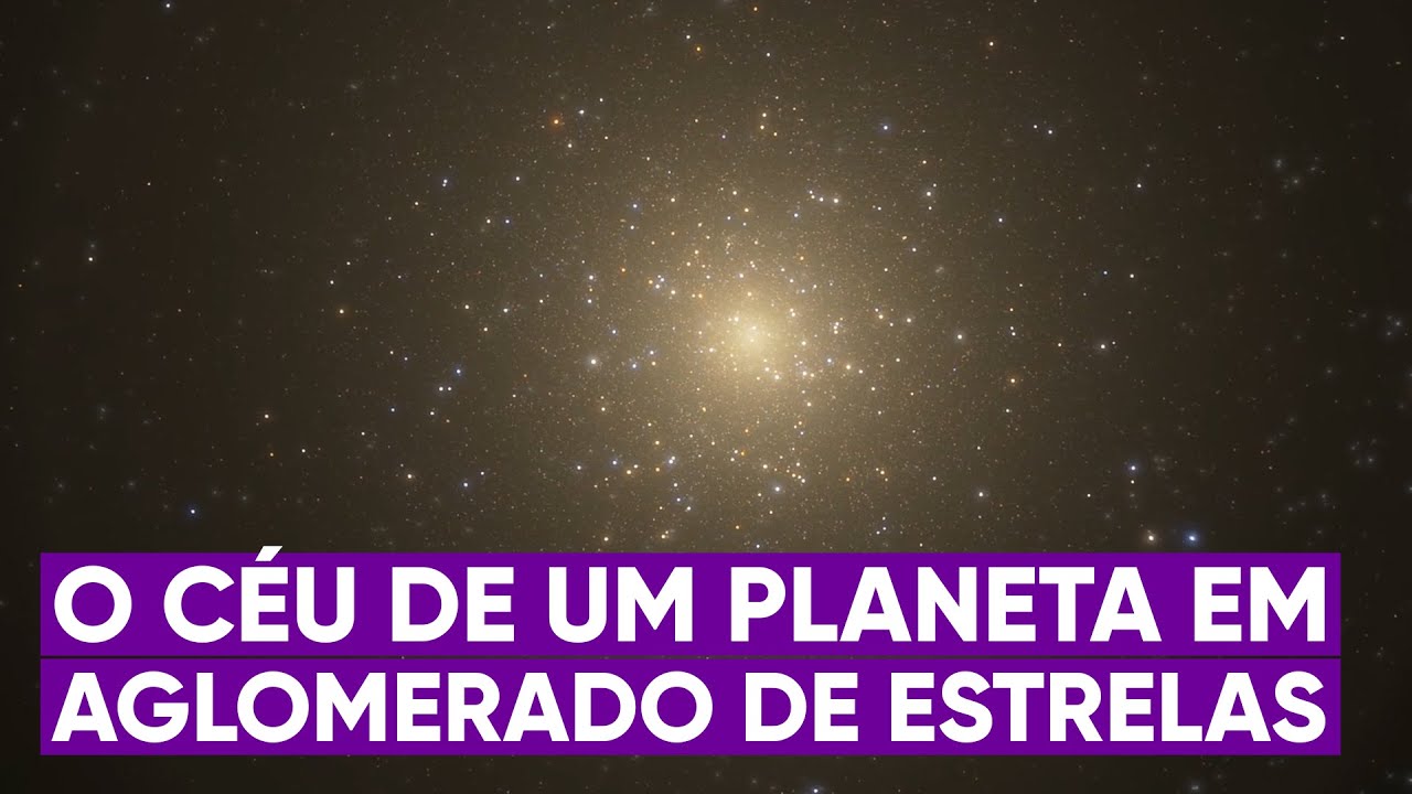 Como é o céu de um planeta em um aglomerado de estrelas?