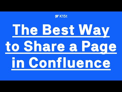 The Best Way to Share a Page in Atlassian Confluence