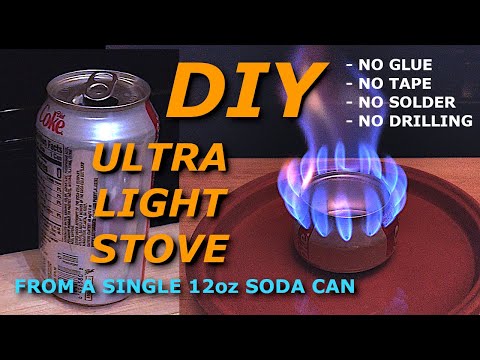 How to make an Ultralight Stove from a Soda Can