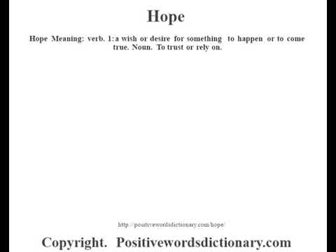 Hope definition | Hope meaning
