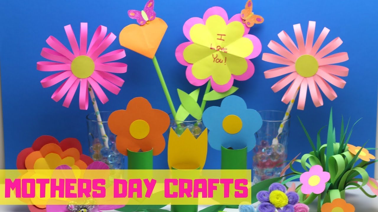 Mothers Day Crafts for Kids | Paper Flower Craft Ideas