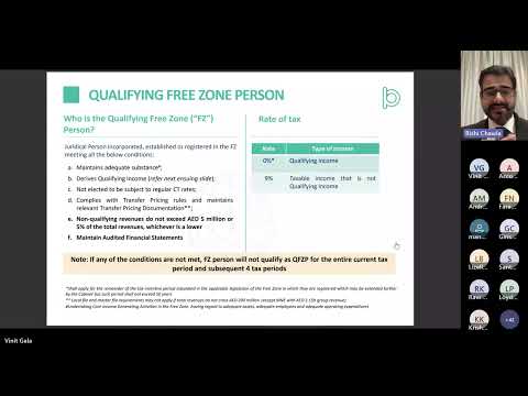 Webinar on Free Zone Taxation under UAE Corporate-tax Law