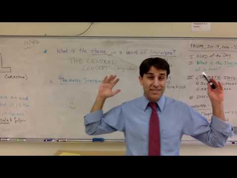 What is the THEME in Literature? Thematic Statement?
