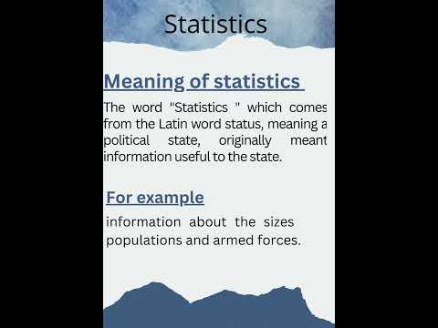 Statistics meaning #Statistics #Statisticsmeaning