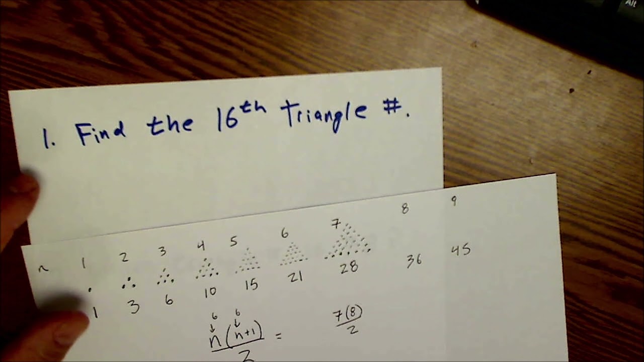 Triangular Numbers, Formula to Find the nth Term