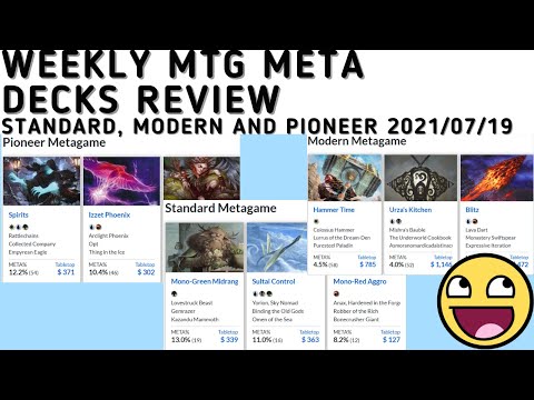 MTG Standard, Modern and Pioneer deck. Top 3 meta decks! Magic: The Gathering. 2021/07/19