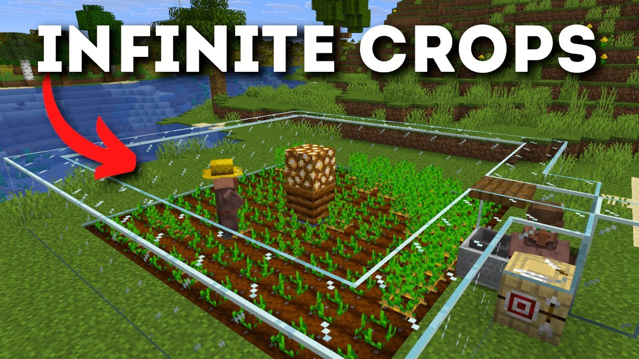 Easy crop farm Minecraft java and bedrock ( all version )