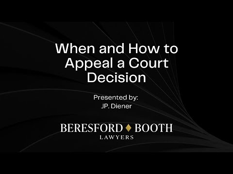 When and How to Appeal a Court Decision
