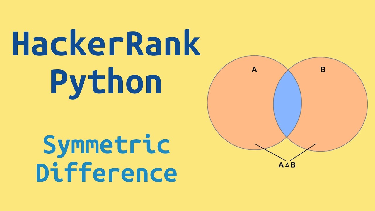 HackerRank Python Solutions: 41. Symmetric Difference