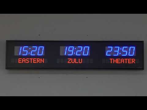 BRG Precision Product's 6610G-B25Y - 3 Zone, Programmable Time Zone Clock Display