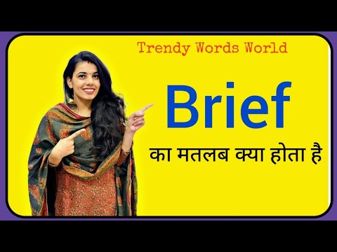 Brief meaning in hindi/ Brief ka matlab kya hota hai