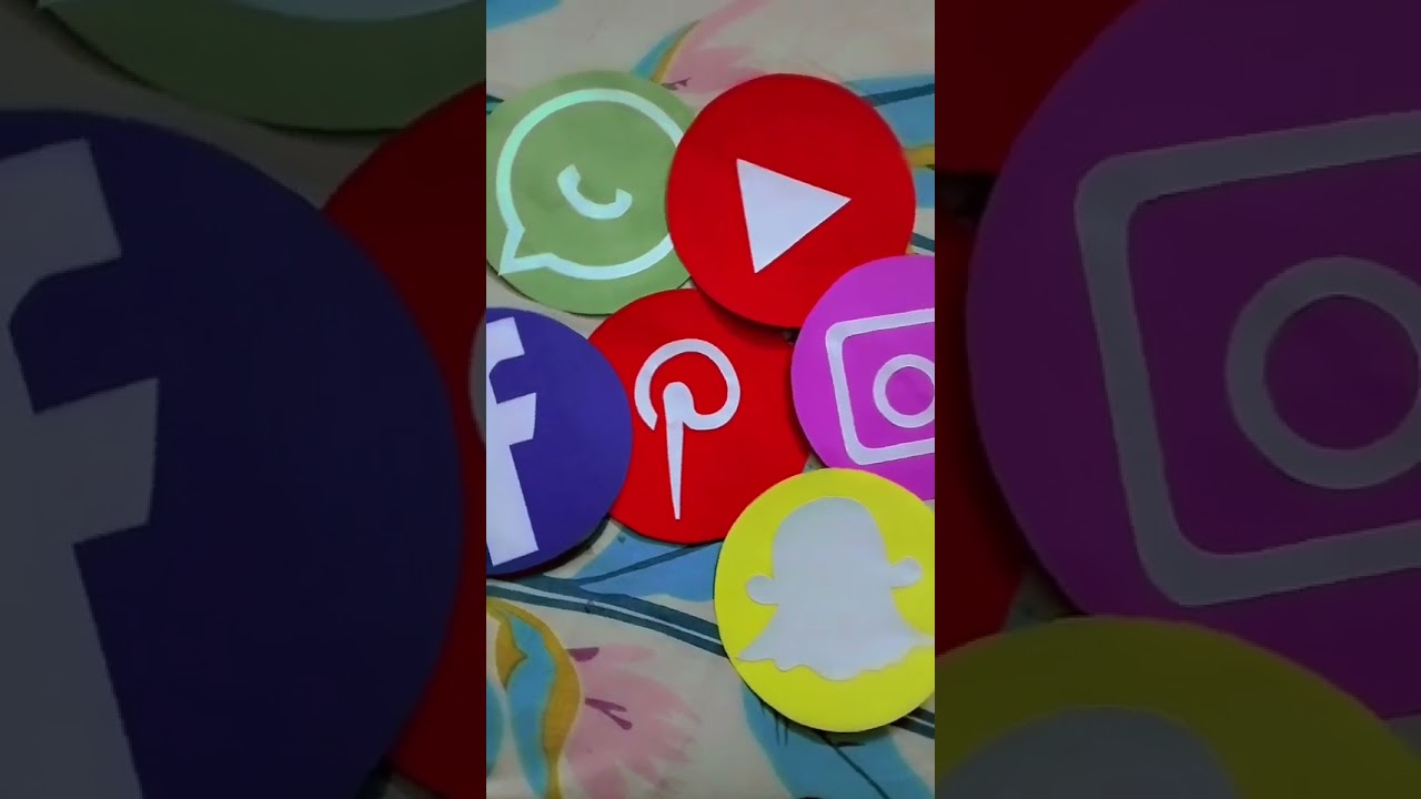 Social media icons✨#art #craft #shorts #youtubeshorts #socialmedia #diy #handmade #viralshorts #like