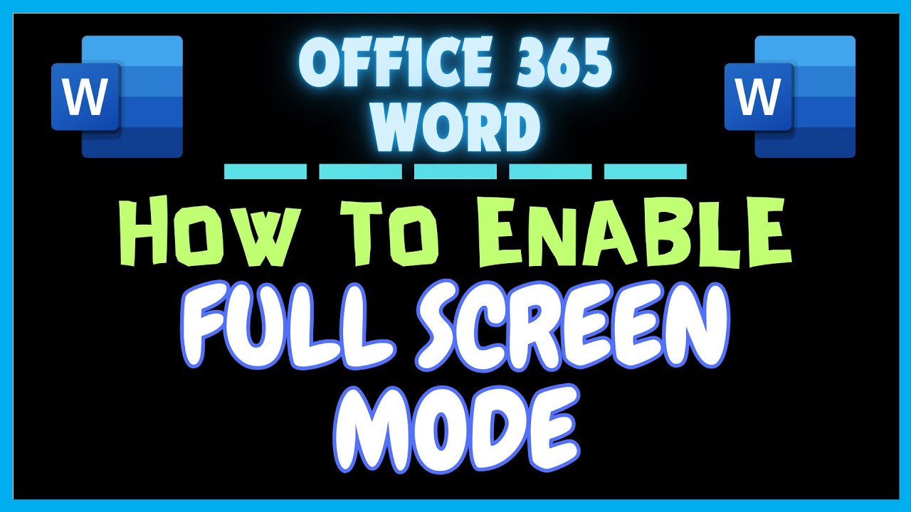 How To Enable Full Screen Mode In Microsoft Word | Office 365 Tutorial