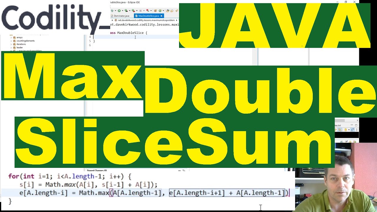 Codility Max double slice sum solution
