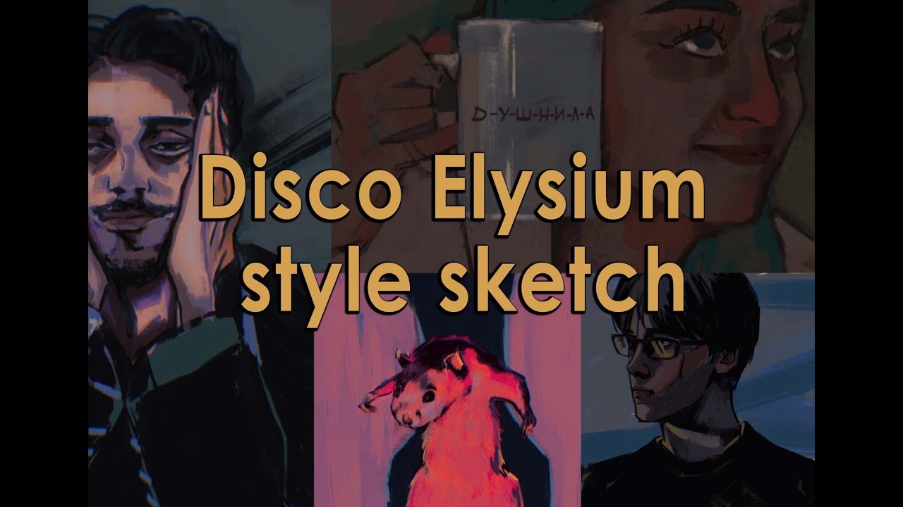 drawing subscribers in Disco Elysium style