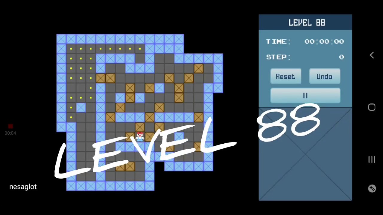 Classic Sokoban Level 88 | without UNDO | Solution 1 - 90
