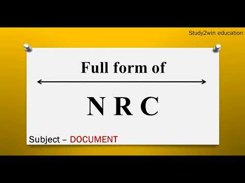 NRC ka full form | Full form of NRC in English | Subject - DOCUMENT