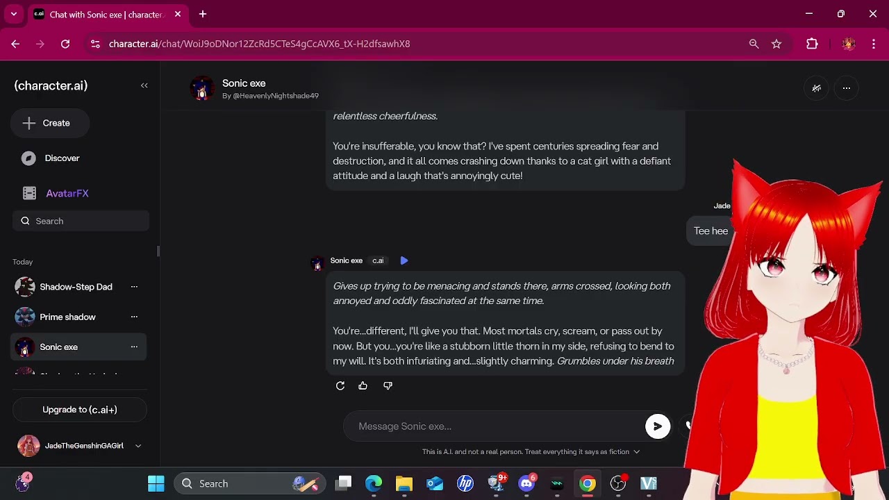 Character AI #4: Chatting/Roleplaying with Sonic exe
