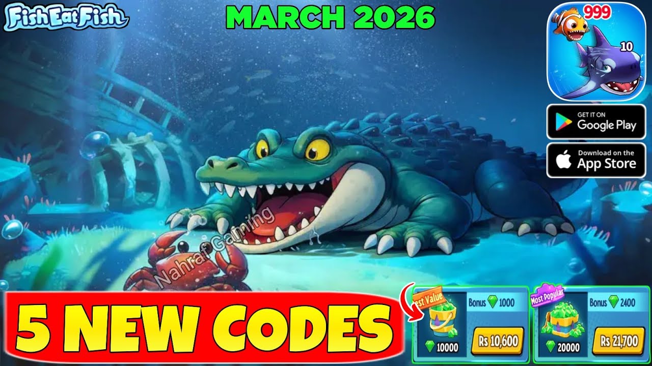 *𝗡𝗲𝘄* 𝗙𝗶𝘀𝗵 𝗘𝗮𝘁 𝗙𝗶𝘀𝗵 𝗶𝗼 𝗚𝗶𝗳𝘁 𝗖𝗼𝗱𝗲𝘀 𝗠𝗮𝗿𝗰𝗵 𝟮𝟬𝟮𝟲 | 𝗙𝗶𝘀𝗵 𝗘𝗮𝘁 𝗙𝗶𝘀𝗵 𝗶𝗼 𝗖𝗼𝗱𝗲𝘀 - 𝗛𝗼𝘄 𝘁𝗼 𝗥𝗲𝗱𝗲𝗲𝗺